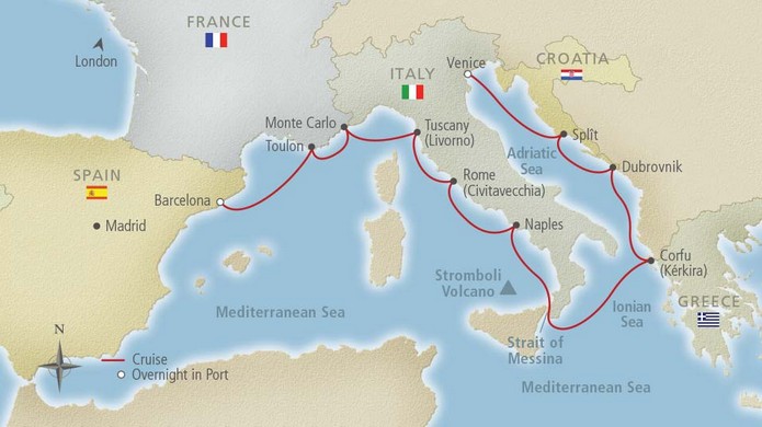 An amazing 8-day Cruise around Italy