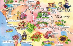 Map of Tuscany with major Cities + Places | This is Italy