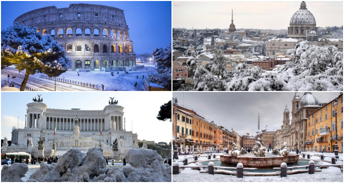 Rome prepares for Ice and Snow - This is Italy