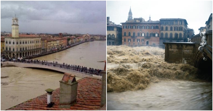 Florence & Pisa (Italy) saved by Flood defenses