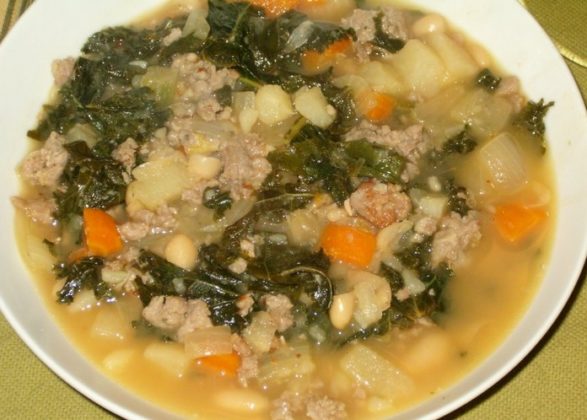 Broccoli Rabe & Sausage Soup with Cannellini Bean | This is Italy