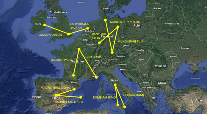International Airports In Europe Map - Map